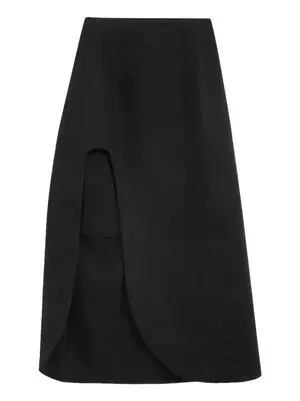 JIL SANDER Wool Sablé Skirt