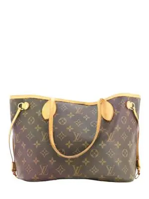 LOUIS VUITTON Neverfull Monogram Canvas Pm Tote Bag - Brown