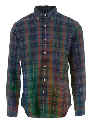 Polo Ralph Lauren Custom Fit Plaid Oxford Shirt - Blue