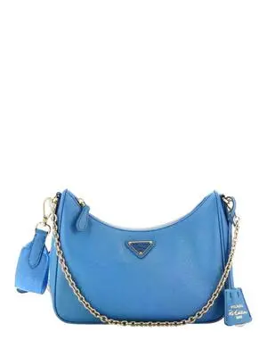 Prada Re-edition 2005 Shoulder Bag Saffiano Leather Small Crossbody Bag Blue