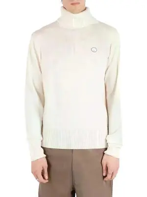 SOCIETE ANONYME Charles Roll-neck Logo-patch Sweater - Neutrals