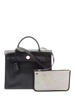 Hermès 2025 Pm Herbag Zip Toile H Berlinne Tote Bag Black