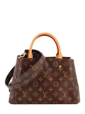 LOUIS VUITTON Montaigne Handbag Monogram Canvas Bb Satchel - Brown