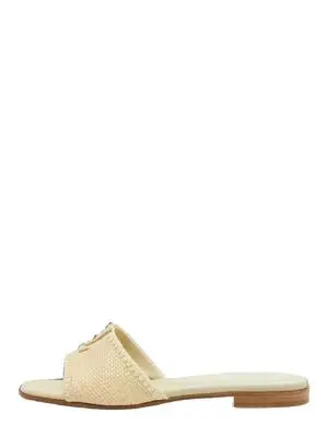 LOUIS VUITTON Mare Logo-plaque Flat Sandals - Neutrals