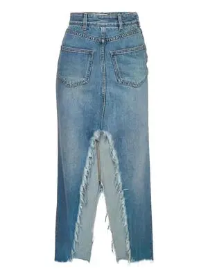 GIVENCHY 4g Distressed Frayed-hem Skirt