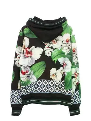 Dolce & Gabbana 2010s Floral-print Hoodie - Black