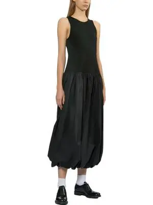 LA PISCINE Keyhole Bubble Dress - Black