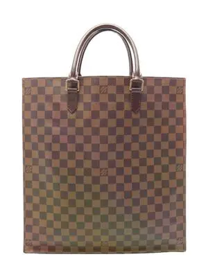 LOUIS VUITTON 2006 Sac Plat Damier Ebene Tote Bag - Brown