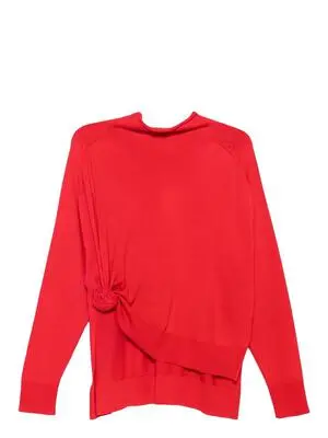 Magda Butrym Rosette-detail Asymmetric Sweater - Red