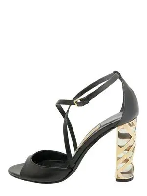 BURBERRY Ankle-strap Block-heel Sandals