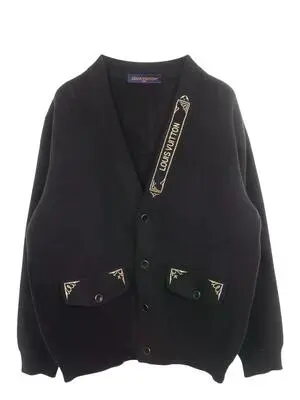 LOUIS VUITTON 2010s Embroidered Pocket Cardigan - Black