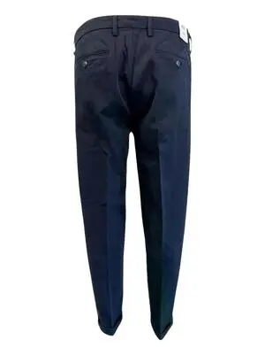 RE-HASH Pleated Turn-up Trousers - Blue