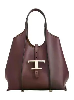TOD'S Medium T Timeless Tote Bag Red