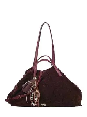 V°73 Fringe-charm Logo-plaque Shoulder Bag - Red