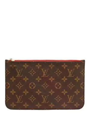 LOUIS VUITTON 2018 Neverfull Monogram Pouch - Brown