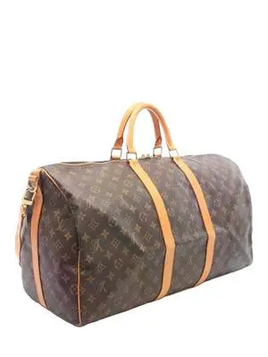 LOUIS VUITTON 1997 Keepall Bandoulière Monogram Travel Bag - Brown