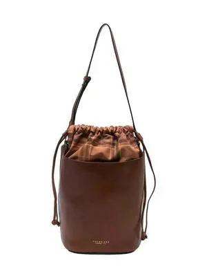 THE BRIDGE Logo-print Bucket Bag - Brown