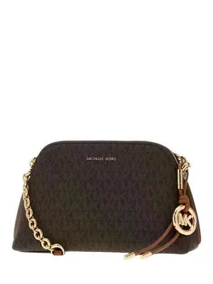 Michael Kors Logo-print Shoulder Bag - Brown