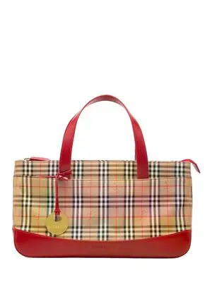 Burberry 2000-2017 Haymarket Check Canvas Handbag - Neutrals