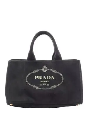 Prada 2010s Canapa Tote Bag Black