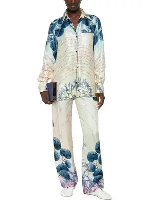 F.R.S FOR RESTLESS SLEEPERS Contemporary Love Piping Trousers - Neutrals