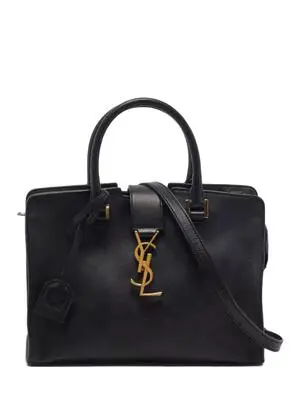 Saint Laurent 2015 Baby Cabas Leather Tote Bag - Black