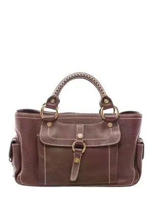 Celine 2000s Boogie Leather Tote Bag - Brown