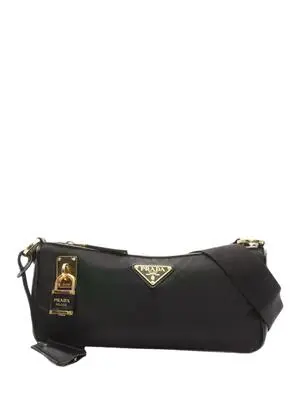 Prada 2010s Re-nylon Tessuto Shoulder Bag - Black