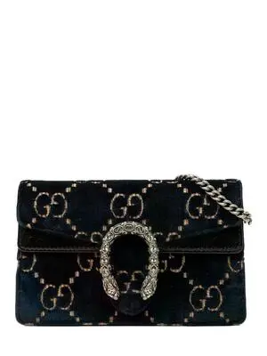 Gucci 2016-2026 Mini Gg Velvet Dionysus Crossbody Bag - Blue