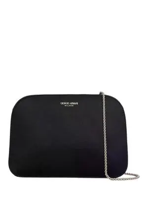 Giorgio Armani La Prima Chain-strap Satin Clutch Bag - Black