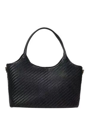 V°73 Woven-effect Shoulder Bag - Black