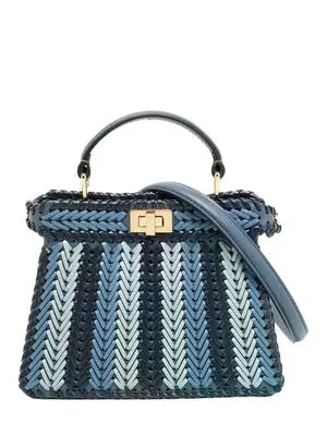 FENDI 2025 Petite Peekaboo Iseeu Woven Tote Bag