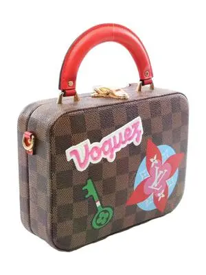 LOUIS VUITTON 2018 Damier Ebene Lv Stories Tote Bag