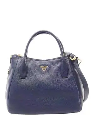 PRADA 2010s Vit Daino Tote Bag