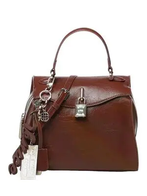 V°73 Charm-detail Padlock-detail Shoulder Bag - Red