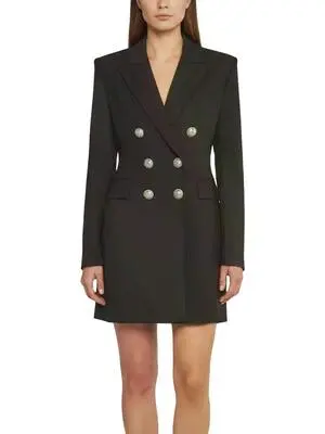 Balmain Double-breasted Blazer Mini Dress - Black