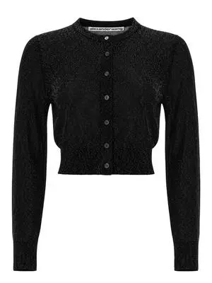 ALEXANDER WANG Cardigan Cropped Con Perline Trasparenti