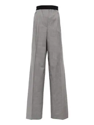DOROTHEE SCHUMACHER Checked Flared Virgin Wool Pants
