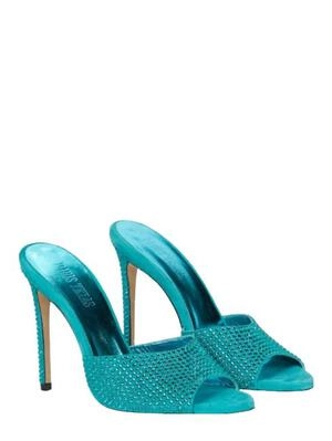 PARIS TEXAS Holly Embellished Suede Sandals