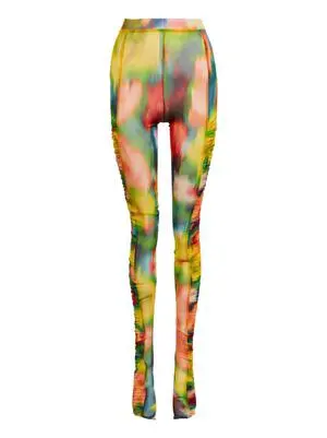 DRIES VAN NOTEN Pleated Printed Tights