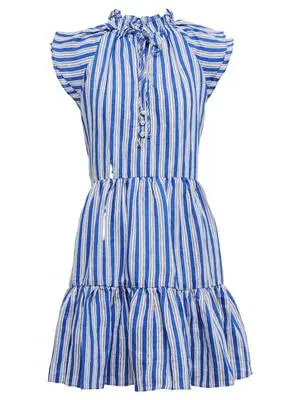 VERONICA BEARD Striped Printed Dress