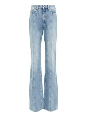 ALESSANDRA RICH Paneled High-rise Flared Jeans