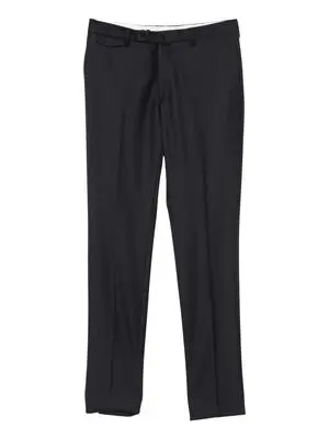 Tagliatore Virgin Wool Trousers With Soft Lining - Navy