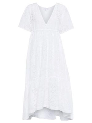 HEIDI KLEIN Broderie Anglaise Cotton Midi Dress