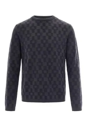 Emporio Armani Emporio Armani Men's Crew Neck Knit Sweater Navy Fancy