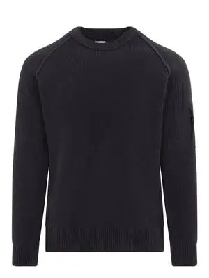 C.P. COMPANY Chenille Crewneck Sweater - Blue