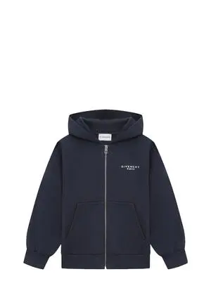 Givenchy Logo-print Zip-up Hoodie - Blue