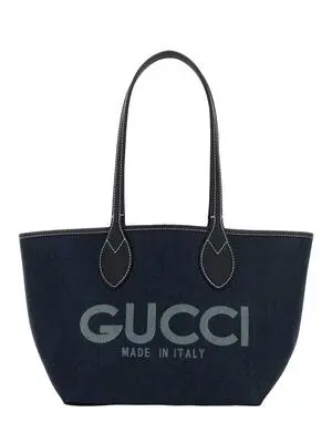 Gucci Denim Totissima Reversible Mini Shopping Handbag - Blue
