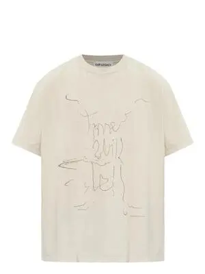 Our Legacy Organic Cotton T-shirt With Clean Crew Neck - Ivory