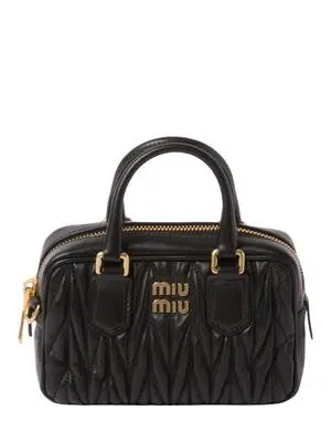 MIU MIU Matelassé Nappa Leather Top-handle Mini-bag